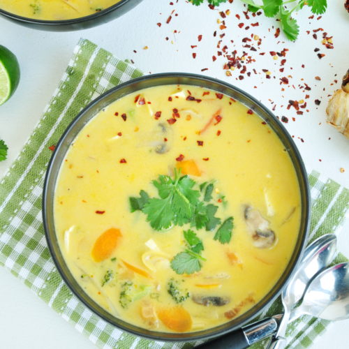 Authentic Thai Vegetable Soup with Lemongrass and Galangal